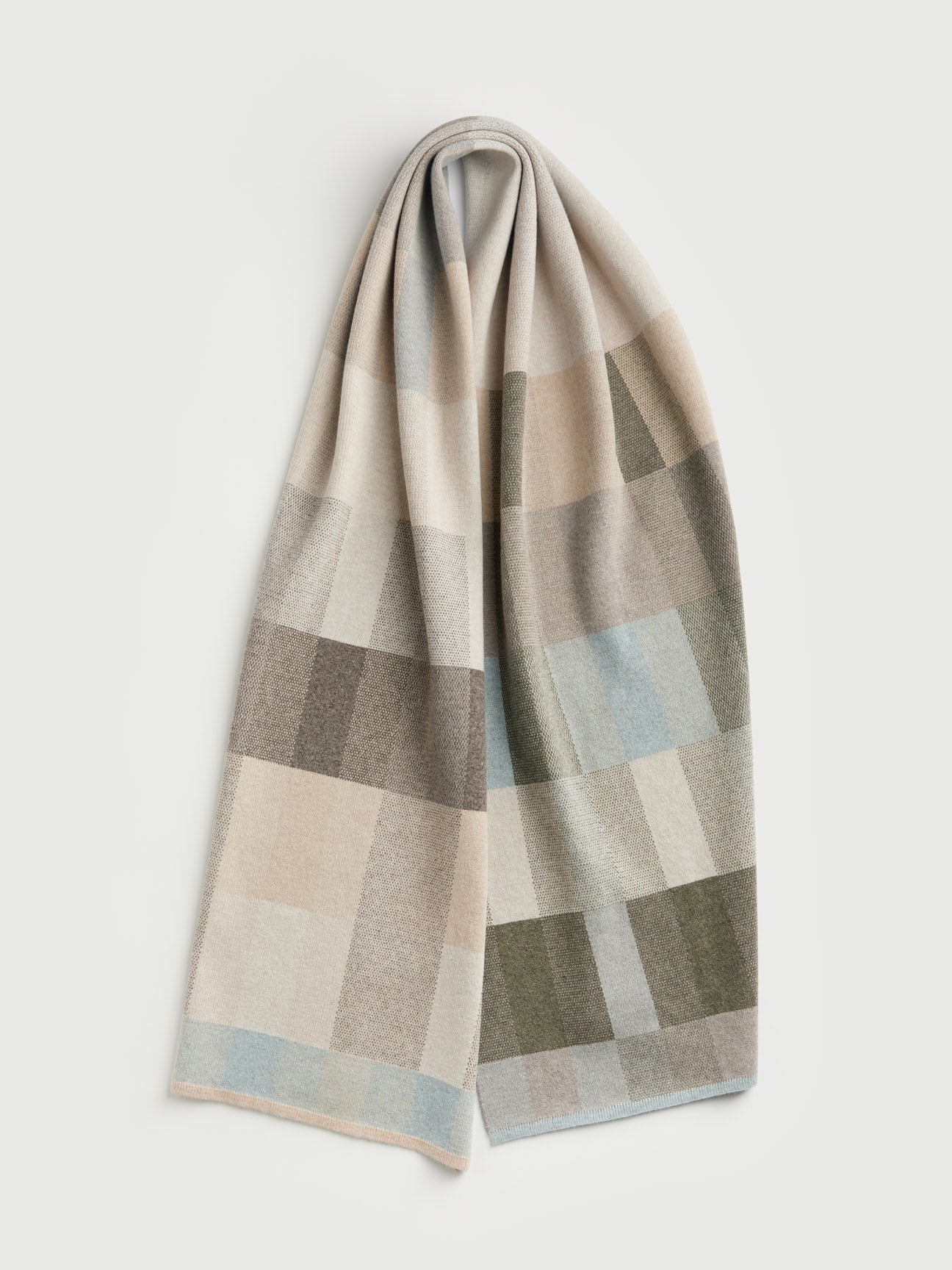 Scarf "Acre" - Haar, Dove, Moss – Hilary Grant